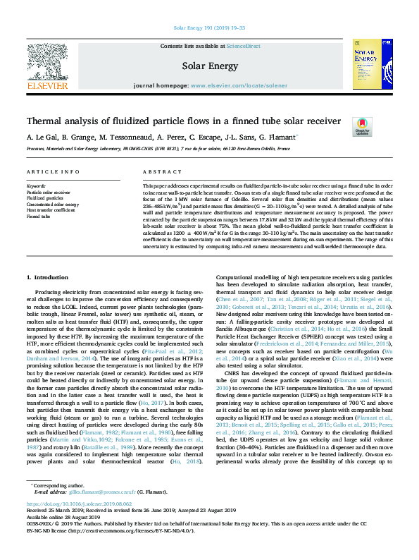 (PDF) Thermal analysis of fluidized particle flows in a finned tube ...
