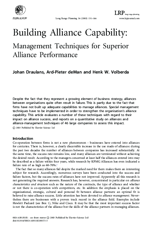 (PDF) Building Alliance Capability