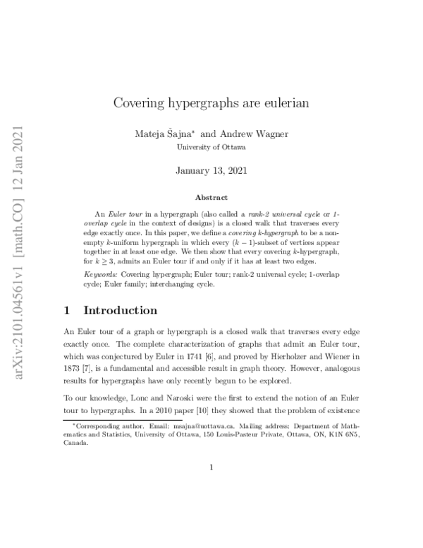 (PDF) Covering hypergraphs are Eulerian