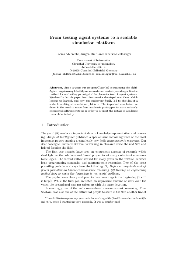 Pdf From Testing Agent Systems To A Scalable Simulation Platform 9462