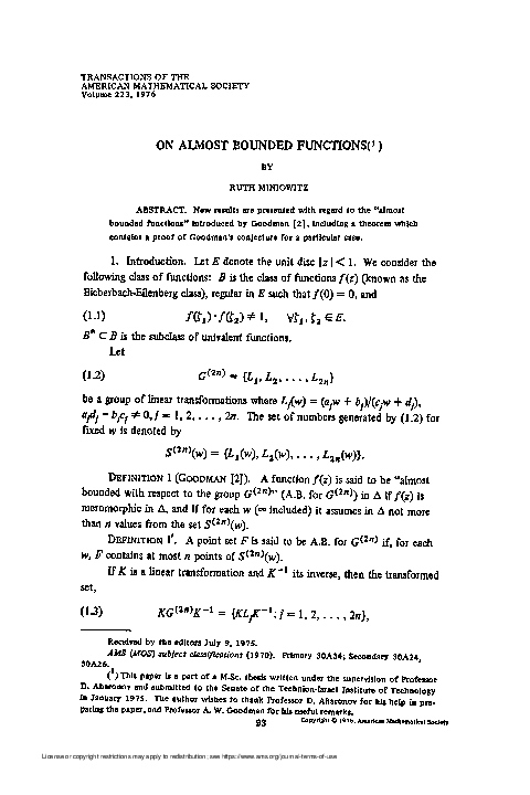 (PDF) On Almost Bounded Functions