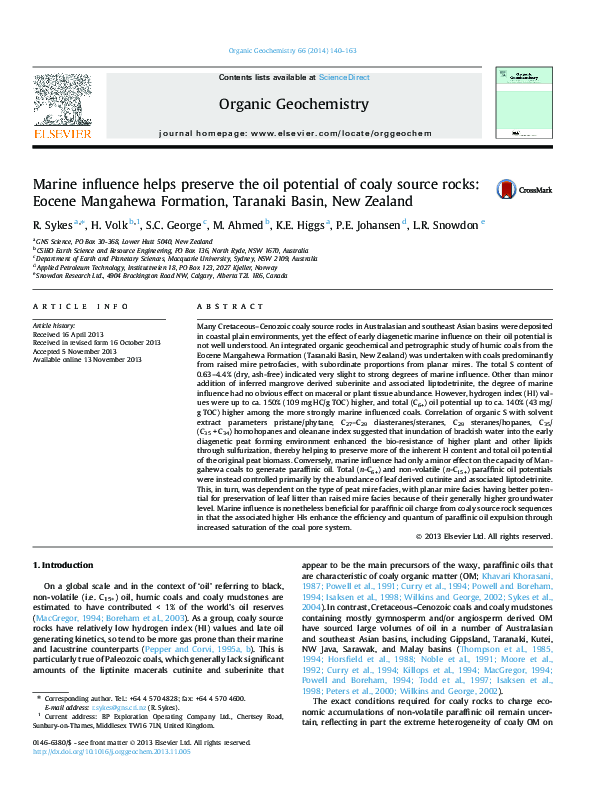 (PDF) Marine influence helps preserve the oil potential of coaly source ...