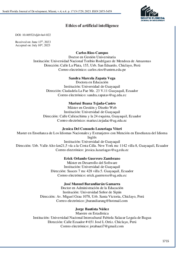 (PDF) Ethics of artificial intelligence