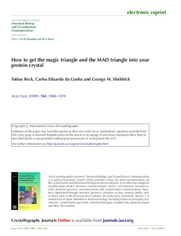 (PDF) How to get the magic triangle and the MAD triangle into your ...