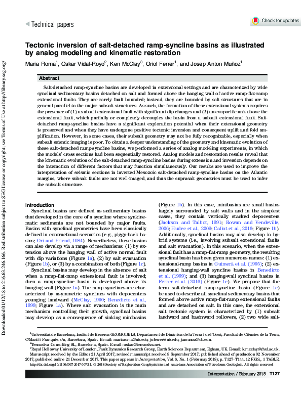 (PDF) Tectonic inversion of salt-detached ramp-syncline basins as ...