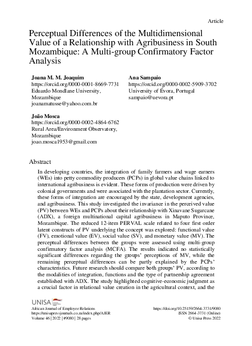(PDF) Perceptual Differences of the Multidimensional Value of a ...