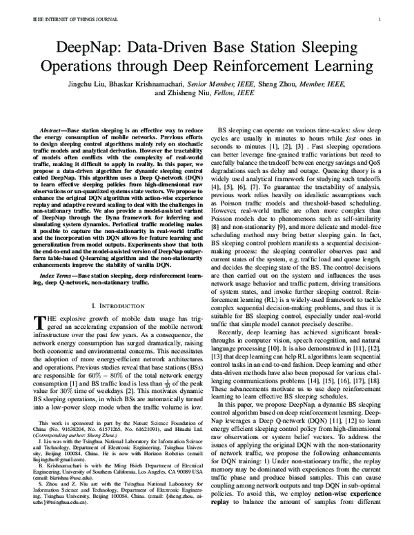 (PDF) DeepNap: Data-Driven Base Station Sleeping Operations Through ...