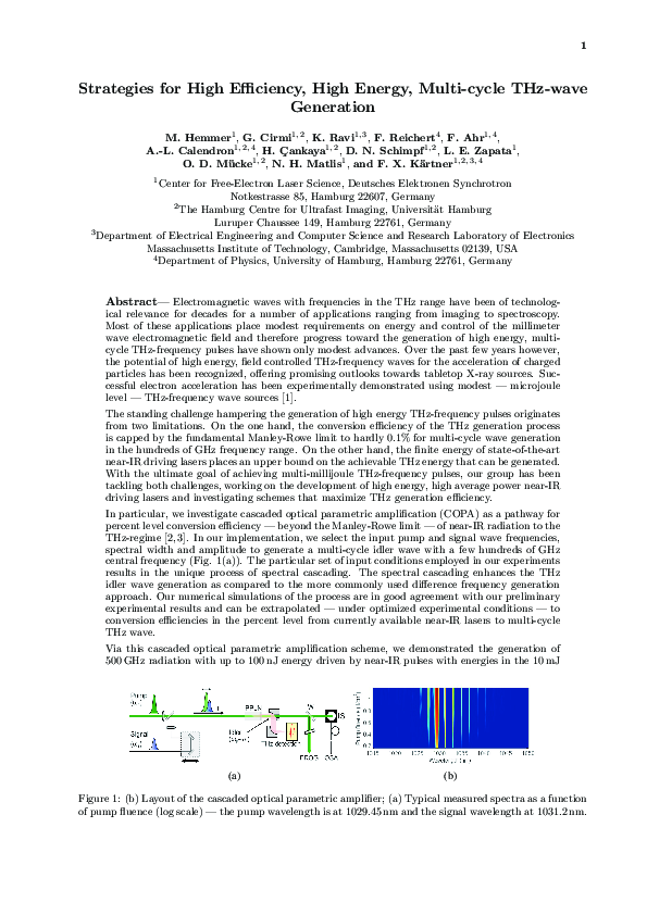(PDF) Strategies for High Efficiency, High Energy, Multi-cycle THz-wave ...
