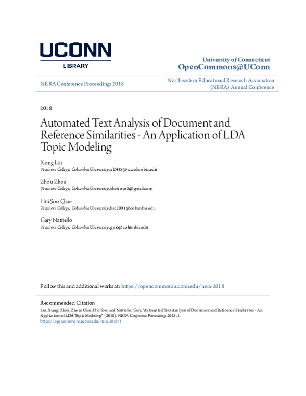 (PDF) Automated Text Analysis of Document and Reference Similarities ...