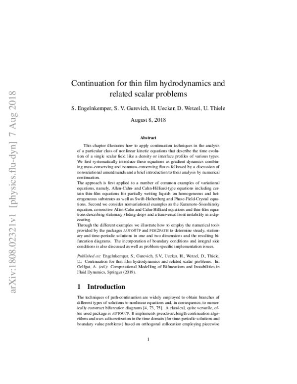 (PDF) Computational Modelling of Bifurcations and Instabilities in Fluid Dynamics