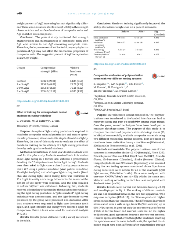 (PDF) Comparative evaluation of polymerization stress with two ...