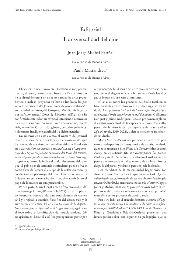 (PDF) Transversalidad del cine