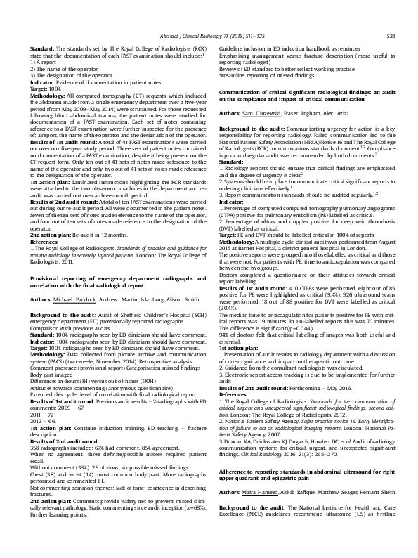 (PDF) Communication of critical significant radiological findings: an ...