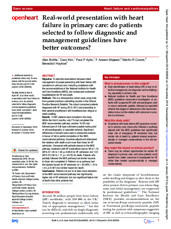 (PDF) Real-world presentation with heart failure in primary care: do ...