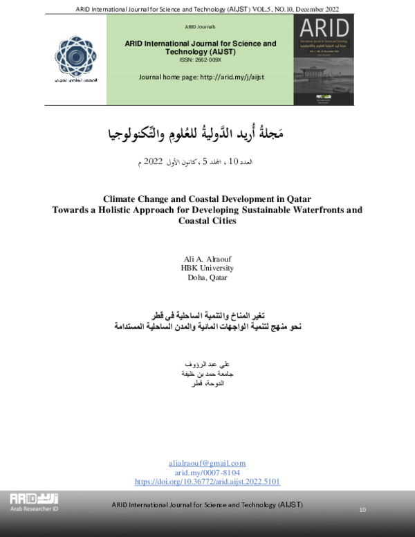 (PDF) Climate Change and Coastal Development in Qatar Towards a ...