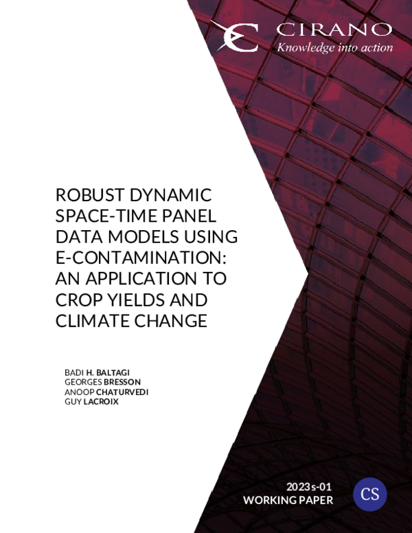 (PDF) Robust dynamic space-time panel data models using ε-contamination: An application to crop ...