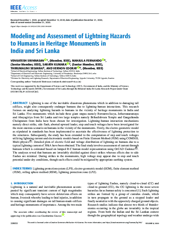 (PDF) Modeling and Assessment of Lightning Hazards to Humans in Heritage Monuments in India and ...