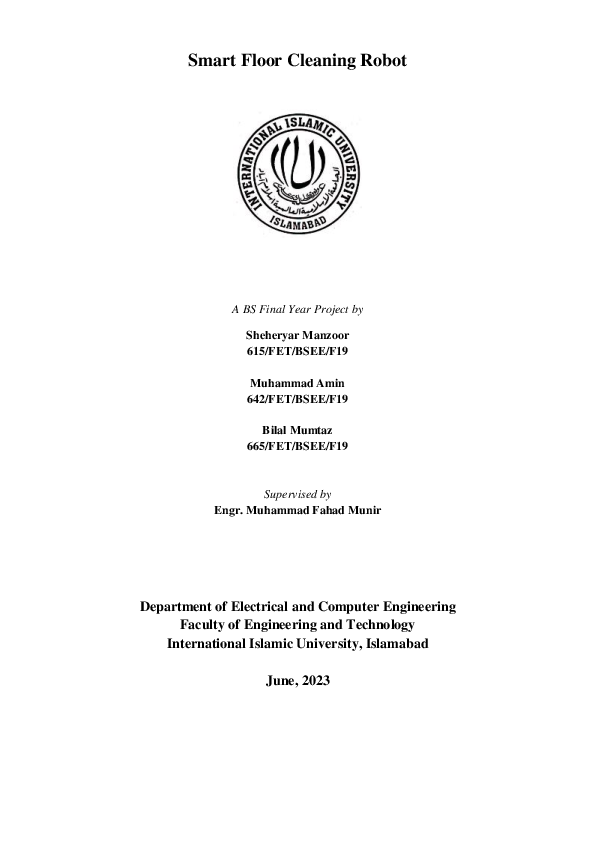 (PDF) Smart Floor Cleaning Robot Thesis