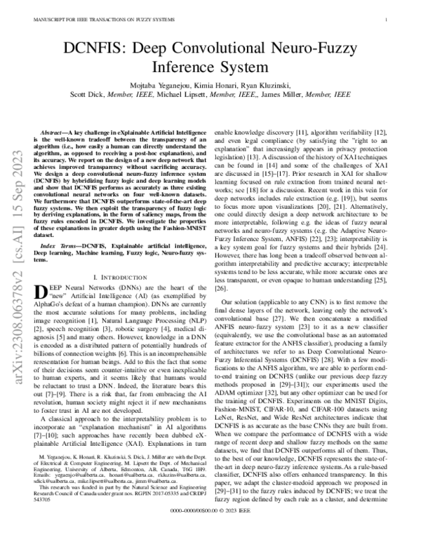(PDF) DCNFIS: Deep Convolutional Neuro-Fuzzy Inference System