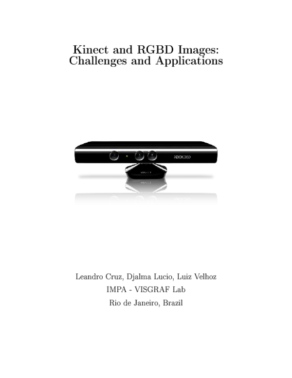 (PDF) Kinect and RGBD Images: Challenges and Applications