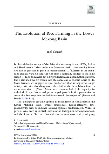 (PDF) The Evolution of Rice Farming in the Lower Mekong Basin