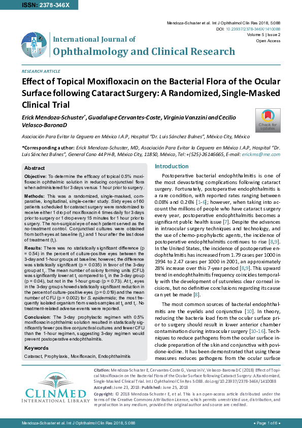 (PDF) Effect of Topical Moxifloxacin on the Bacterial Flora of the ...