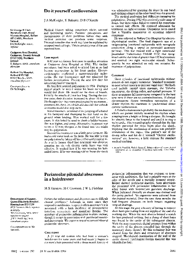 (PDF) Periareolar pilonidal abscesses in a hairdresser | Mark Gannon ...