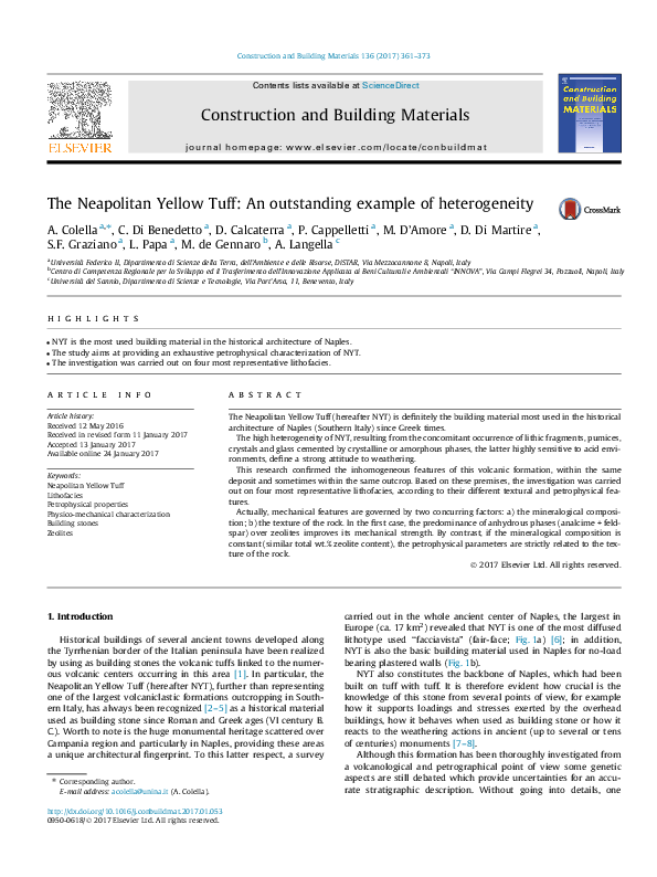 (PDF) The Neapolitan Yellow Tuff: An outstanding example of ...
