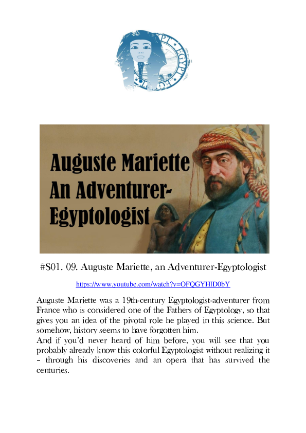 (PDF) S01. #09. Auguste Mariette, an adventurer-Egyptologist