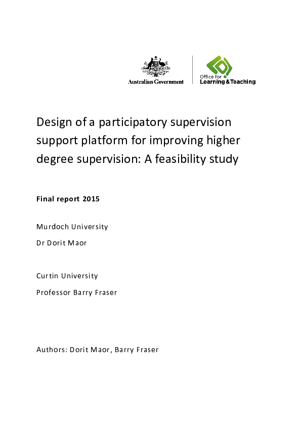 (PDF) Design of a participatory super-vision support platform for ...