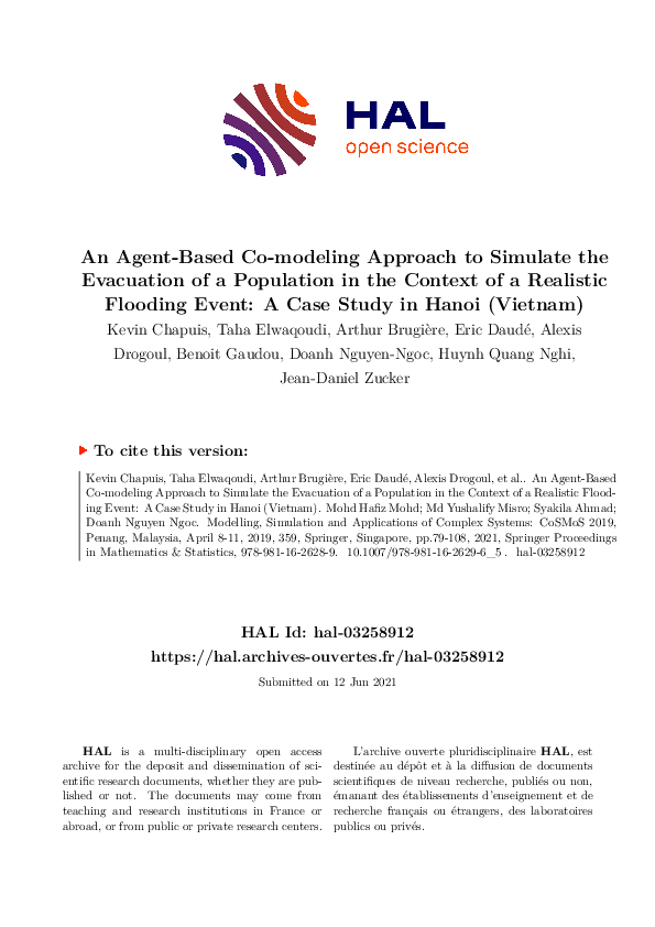(PDF) Agent-Based Flood Evacuation Simulation in Hanoi