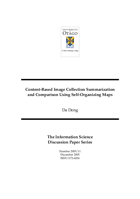 Pdf Content Based Image Collection Summarization And Comparison Using