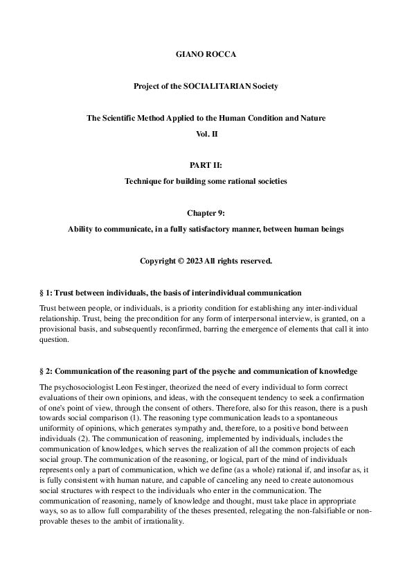 (PDF) Project of the SOCIALITARIAN sOCIETY - Chapter 9: Ability to ...