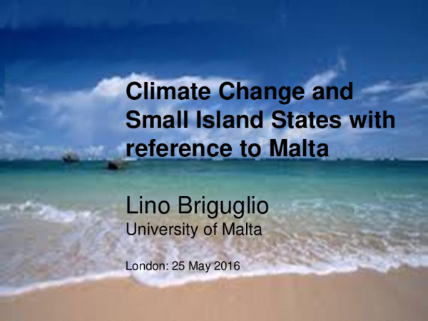 (PDF) Climate change and Small Island States with reference to Malta