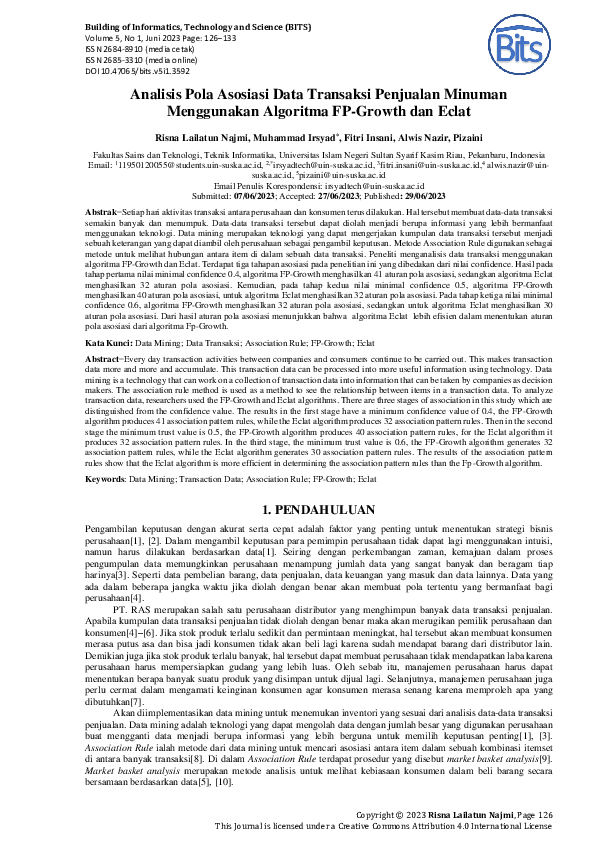 (PDF) Analisis Pola Asosiasi Data Transaksi Penjualan Minuman Menggunakan Algoritma FP-Growth ...