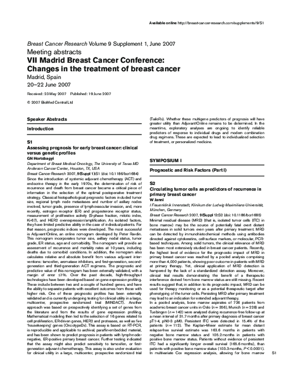 (PDF) Positive axillary lymph node metastases in T1–T3 breast cancer: prognostic value of ...