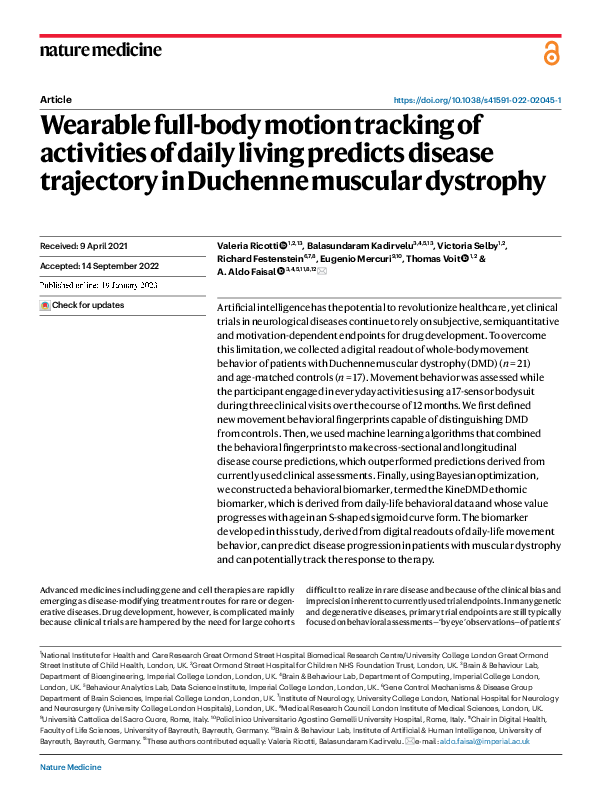 (PDF) Wearable full-body motion tracking of activities of daily living ...