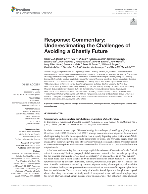 (PDF) Response: Commentary: Underestimating the Challenges of Avoiding ...