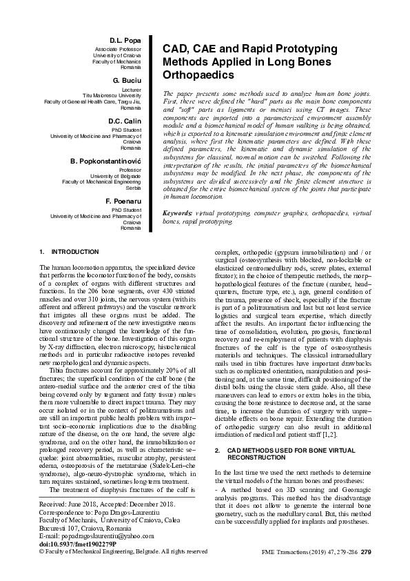 (PDF) CAD, CAE and rapid prototyping methods applied in long bones ...