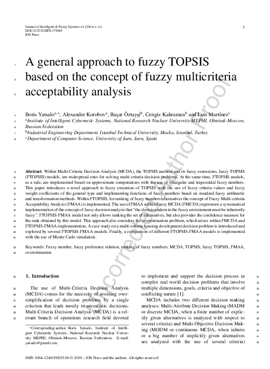 (PDF) A general approach to fuzzy TOPSIS based on the concept of fuzzy ...