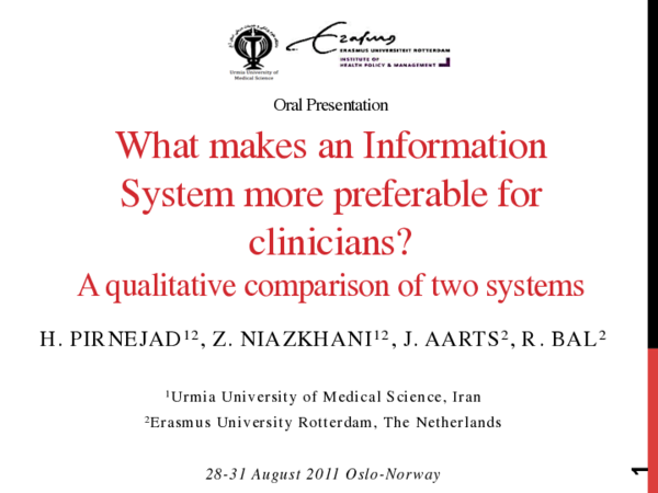 (PDF) What makes an information system more preferable for clinicians ...