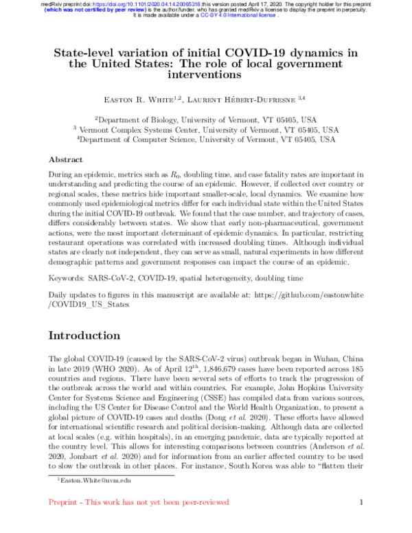 (PDF) Introduction: State and Local Government Finance in The United States