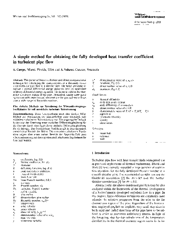 (PDF) A simple method for obtaining the fully developed heat transfer ...