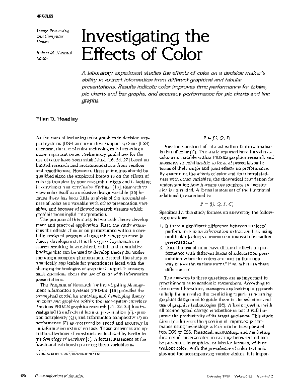 (PDF) Investigating the effects of color