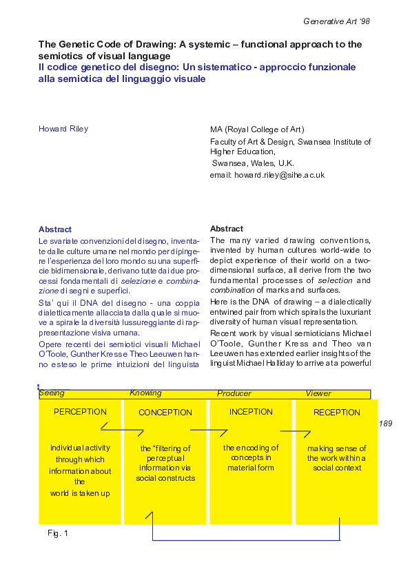 (PDF) The Genetic Code of Drawing: A systemic – functional approach to ...