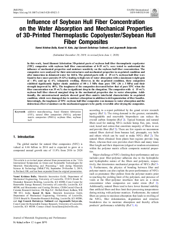 (PDF) Influence of Soybean Hull Fiber Concentration on the Water ...