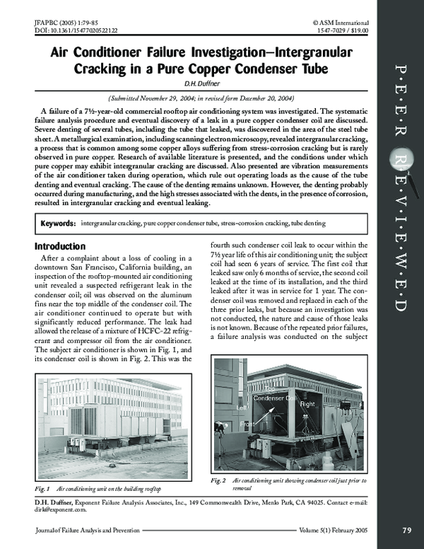 (PDF) Air conditioner failure investigation-intergranular cracking in a ...