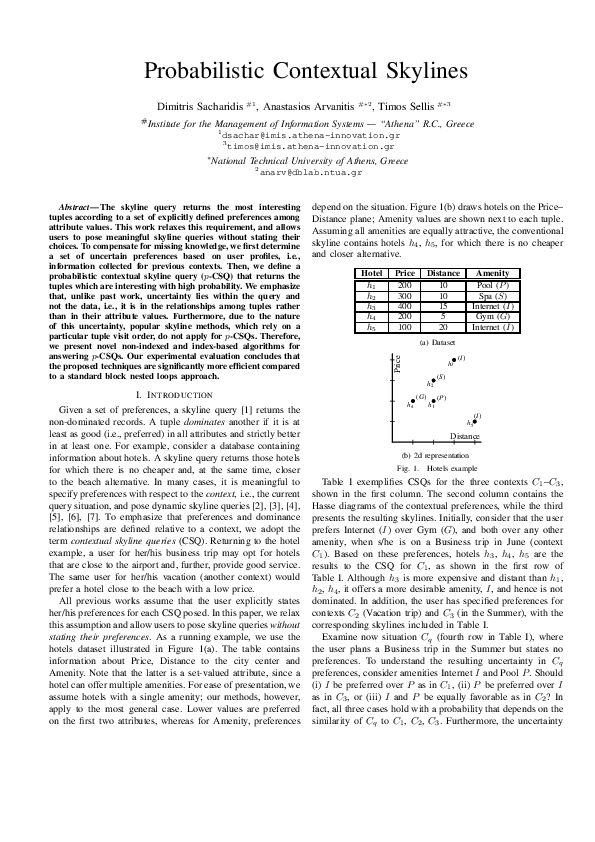 (PDF) Probabilistic contextual skylines