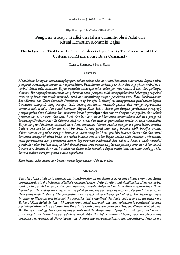 (PDF) Pengaruh Budaya Tradisi dan Islam dalam Evolusi Adat dan Ritual ...