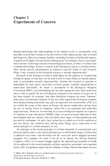 (PDF) Experiments of Concern